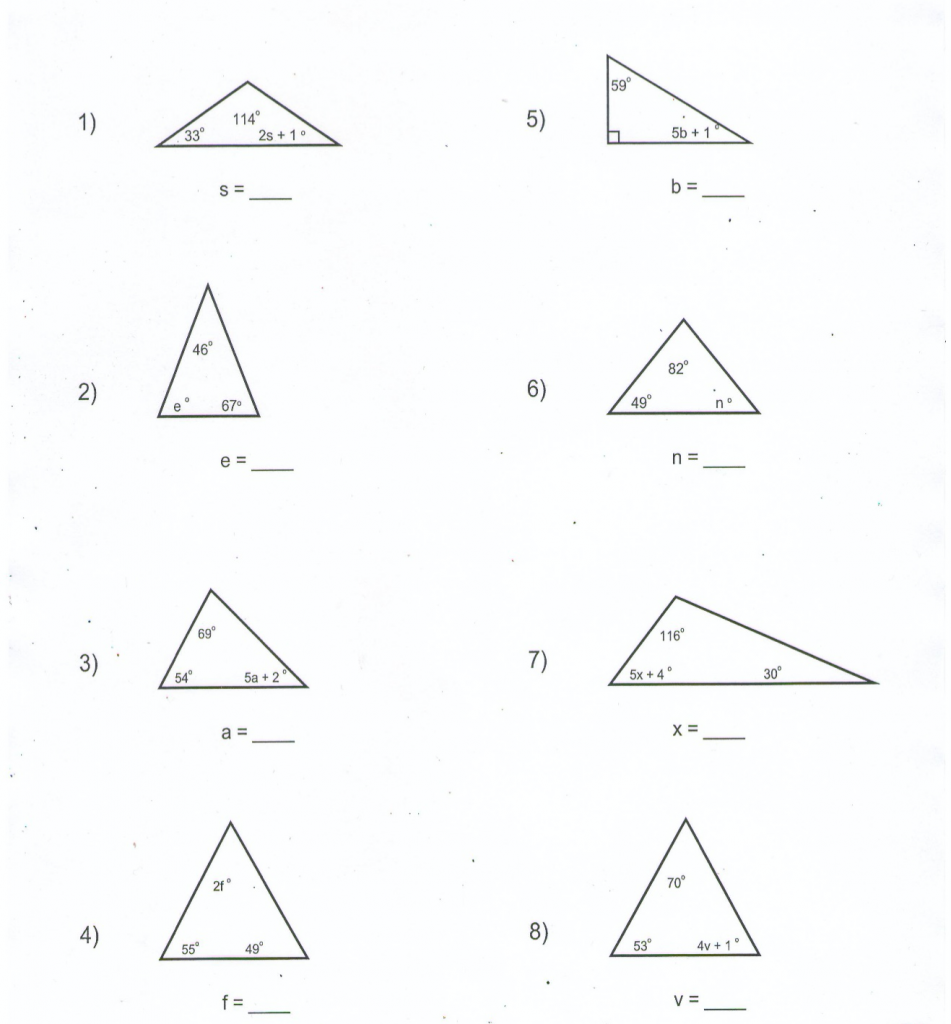 Unknown Angles Interior – Triangles | Cambria Math Tutors